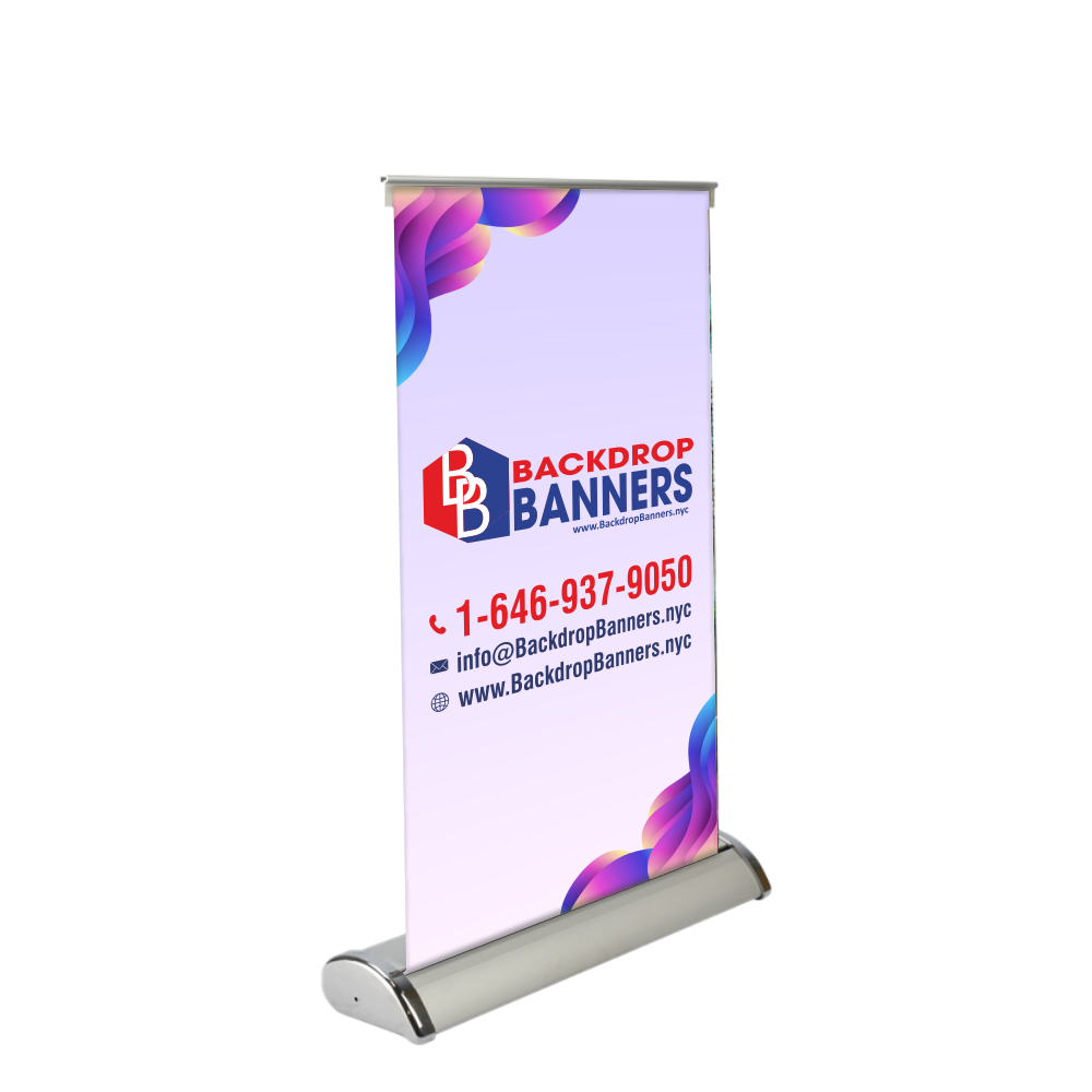Tabletop Retractable Banner NYC, Tabletop Signs & Banners, Pull up ...